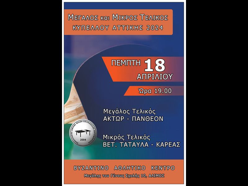 ΜΕΓΑΛΟΣ & ΜΙΚΡΟΣ ΤΕΛΙΚΟΣ ΚΥΠΕΛΛΟΥ ΑΤΤΙΚΗΣ ΠΟΦΕΠΑ / ΑΚΤΩΡ - ΠΑΝΘΕΟΝ ...